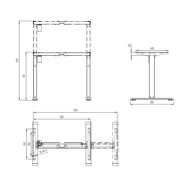 NeoDesk - Simply Electric, Sit-Stand, Starter Desk (Frame only ...