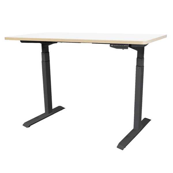 TekDesk v2.0 Standing Desk - Electronic Height Adjustable (Black Frame ...