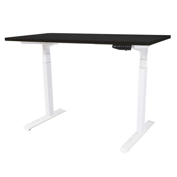 TekDesk v2.0 Standing Desk - Electronic Height Adjustable (White Frame ...